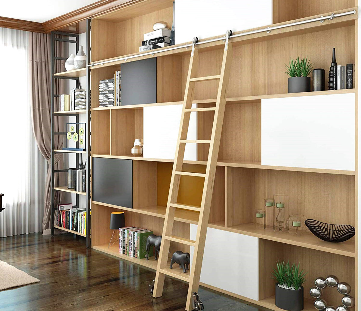 DIYHD Stainless Steel Sliding Library Ladder Hardware(No Ladder ...